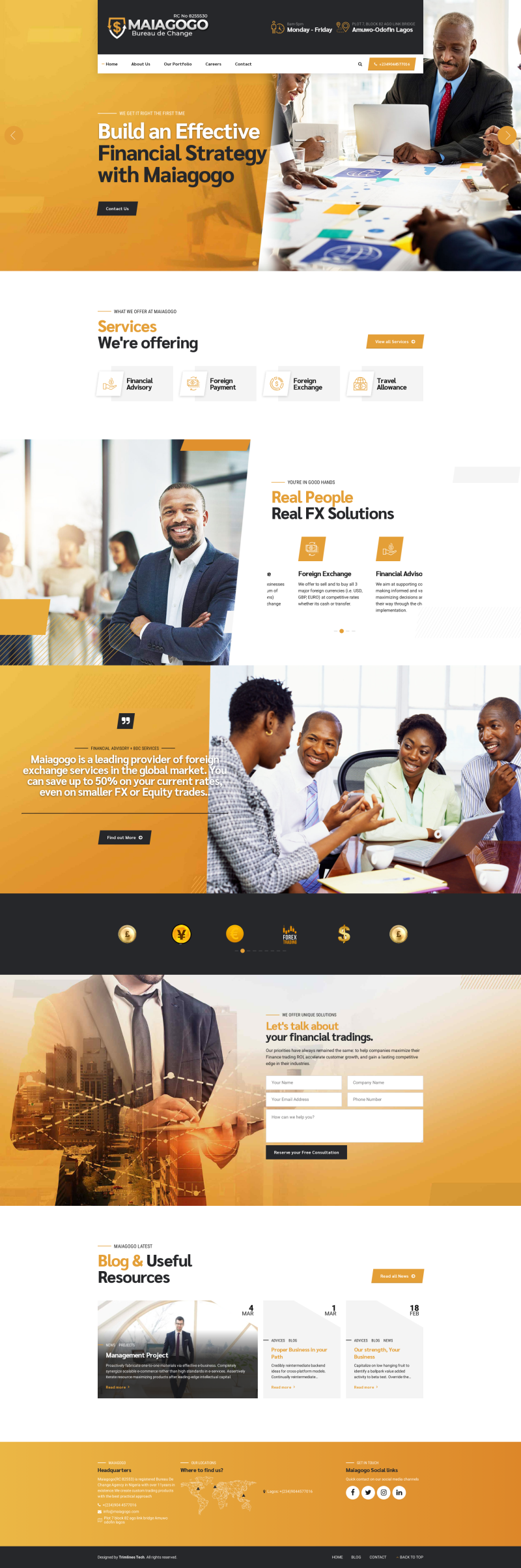 Maiagigo BDC Website Design – Trimlines Technology